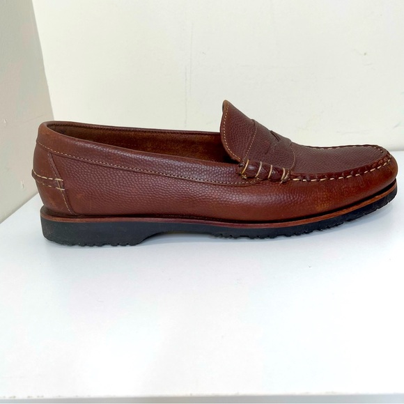 Allen Edmonds | Shoes | Allen Edmonds Duke Pebbled Brown Leather Penny ...